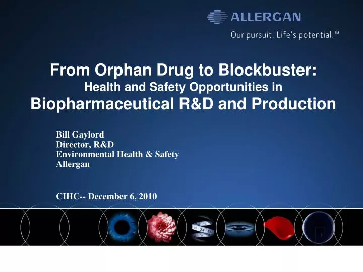 PPT - From Orphan Drug to Blockbuster: Health and Safety Opportunities ...