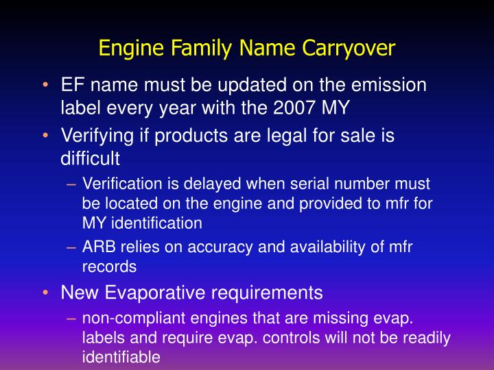 PPT - Small Off-Road Engines/Equipment (SORE) Emission Regulations ...