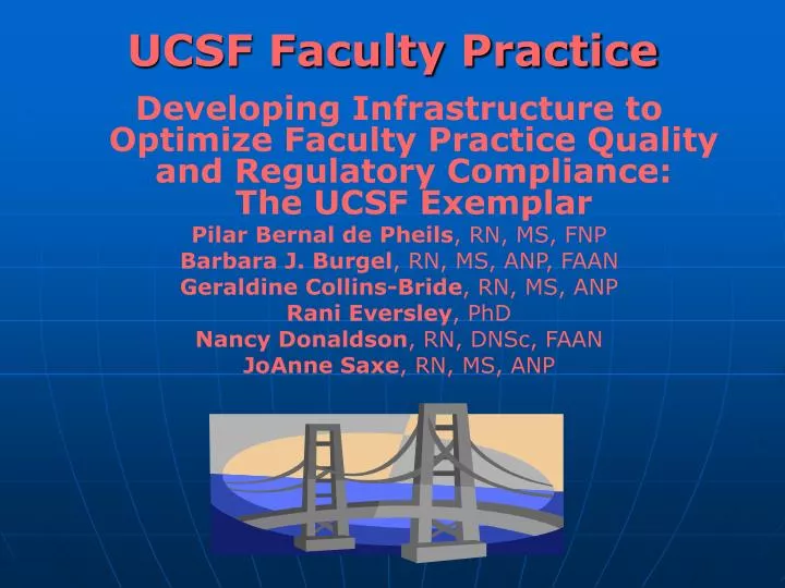 PPT - UCSF Faculty Practice PowerPoint Presentation, free download - ID ...
