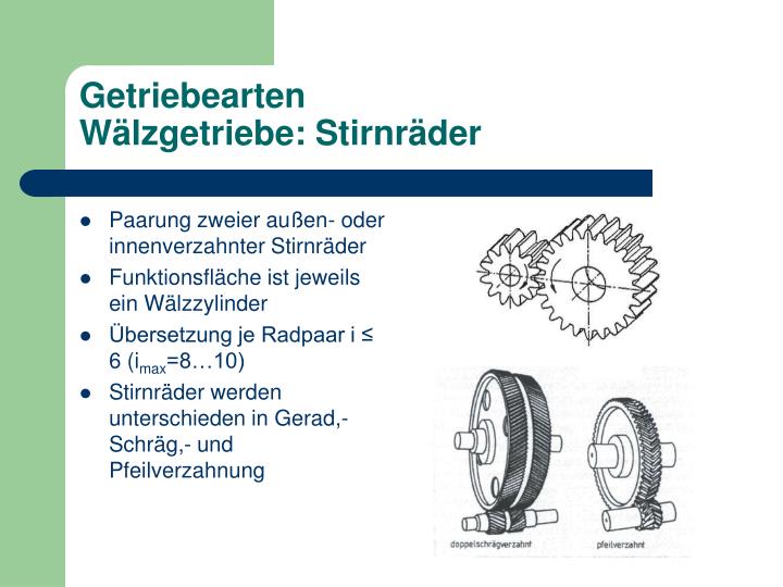 PPT - Zahnräder und Zahnradgetriebe PowerPoint Presentation - ID:363397