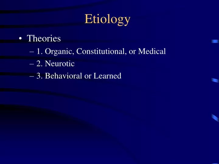 PPT - Etiology PowerPoint Presentation, free download - ID:363648