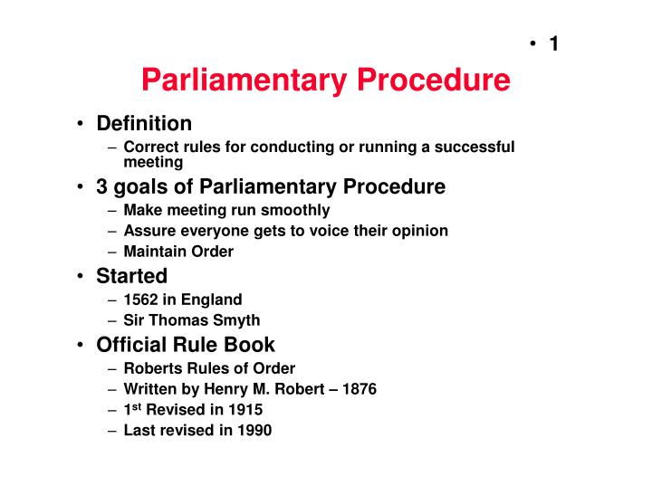 PPT - Parliamentary Procedure PowerPoint Presentation, free download ...