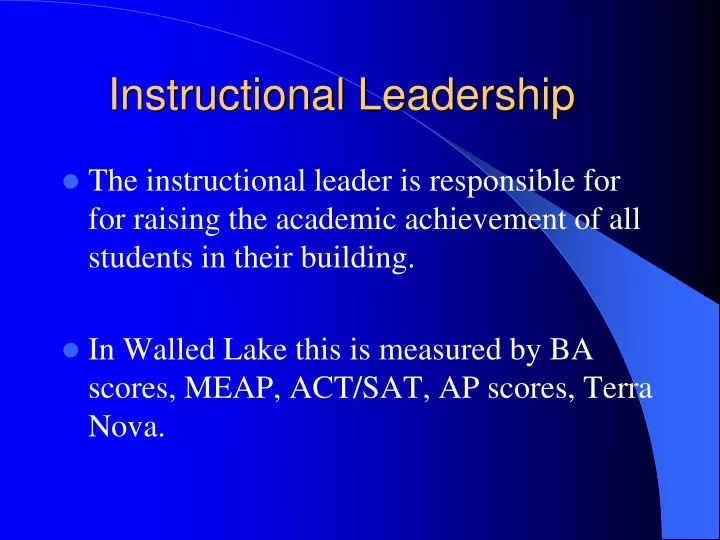 PPT - Instructional Leadership PowerPoint Presentation, free download ...