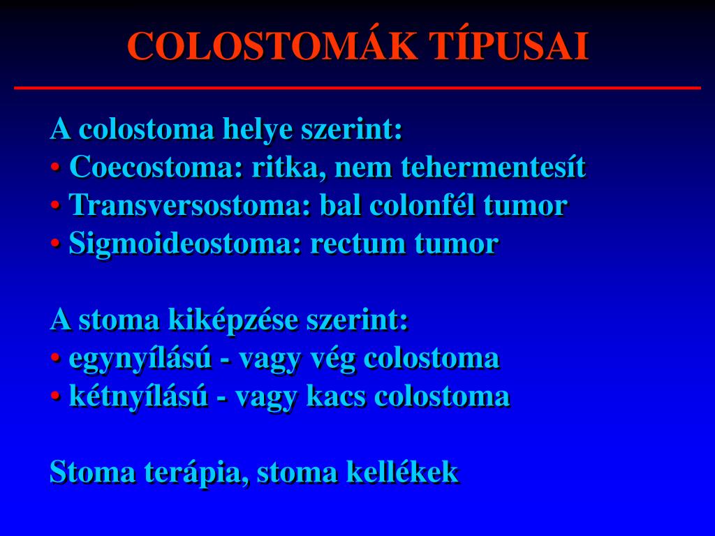 PPT - A VASTAG- ÉS VÉGBÉL SEBÉSZI BETEGSÉGEI PowerPoint Presentation ...