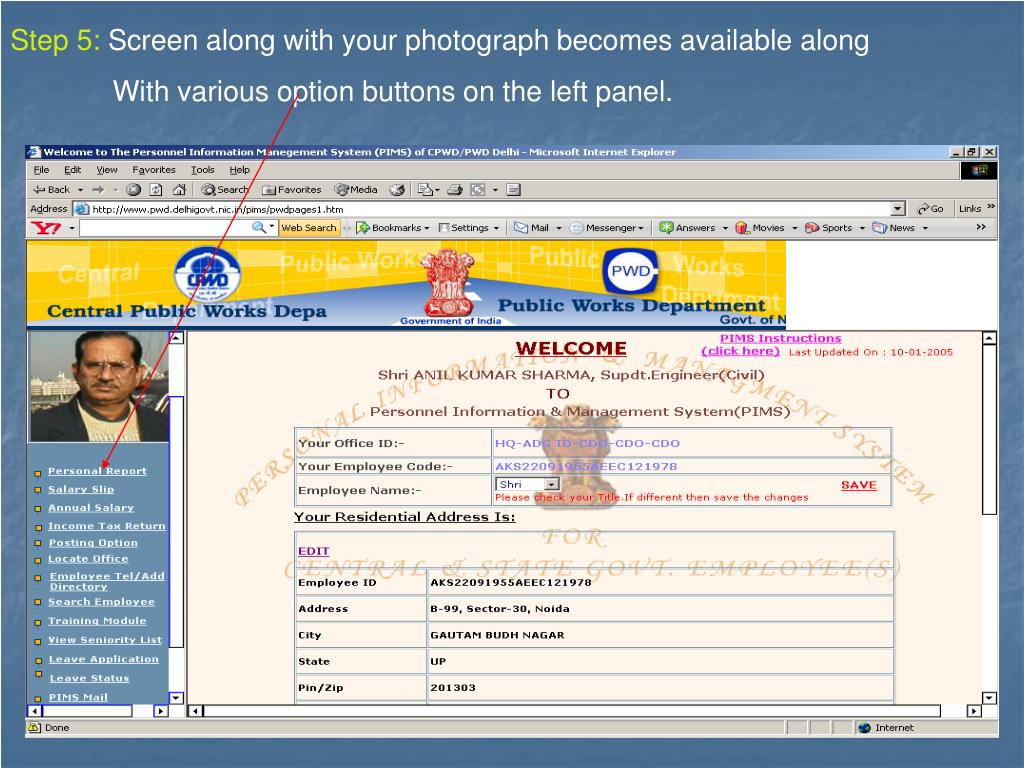 PPT - Help file For Individual/Office Employee PIMS Login PowerPoint ...