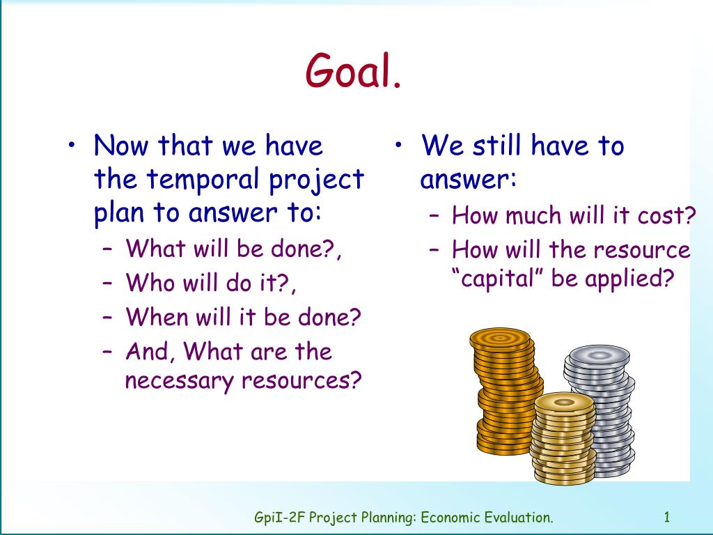 PPT - Project Planning: Economic Evaluation. PowerPoint Presentation ...