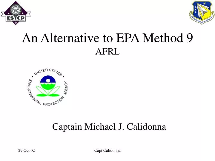 PPT - An Alternative to EPA Method 9 AFRL PowerPoint Presentation, free ...