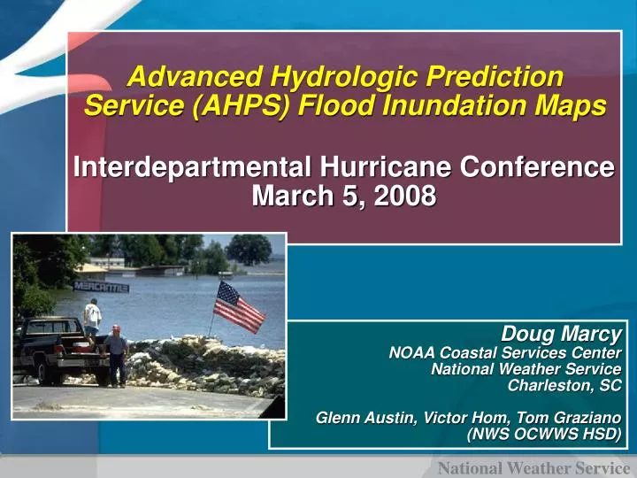 PPT - Advanced Hydrologic Prediction Service (AHPS) Flood Inundation ...