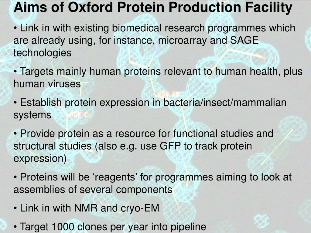 PPT - The MRC Oxford Protein Production Facility - towards large scale ...
