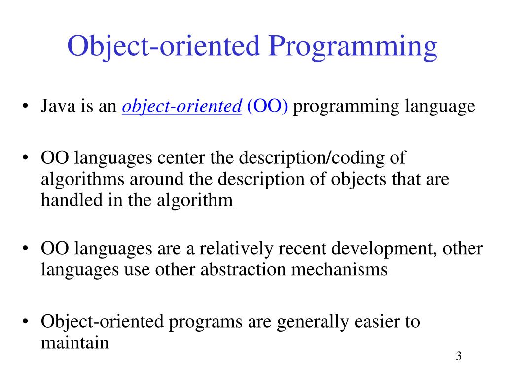 Ppt Fit1002 Computer Programming Lecture 3 Introduction To Object Orientation Powerpoint 3062