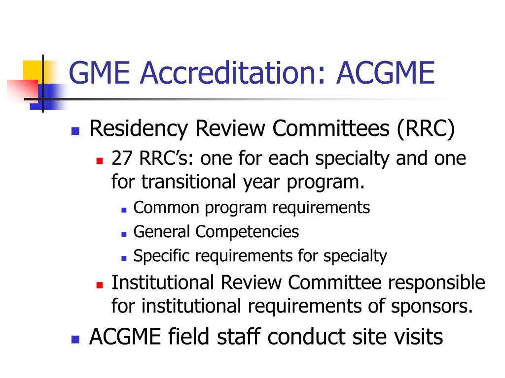 PPT - GRADUATE MEDICAL EDUCATION: A PRIMER PowerPoint Presentation ...