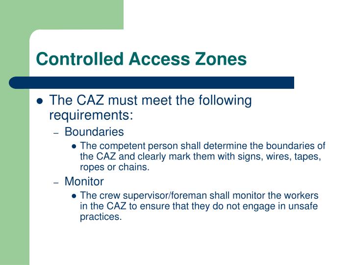 PPT - CAZ (Controlled Access Zones) PowerPoint Presentation - ID:36818
