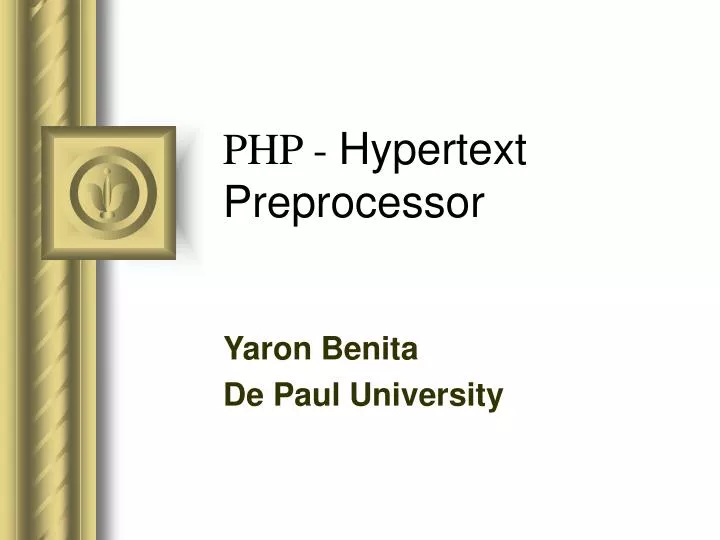 PPT - PHP - Hypertext Preprocessor PowerPoint Presentation, free ... PPT - PHP - Hypertext Preprocessor PowerPoint Presentation, free ...