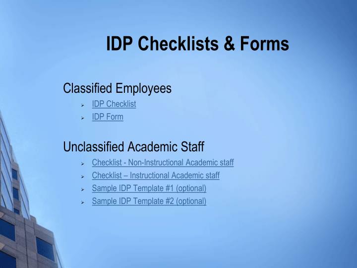 PPT - Individual Development Plan (IDP) PowerPoint Presentation - ID:368496