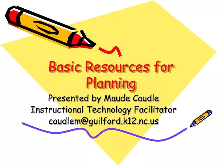 PPT - Basic Resources for Planning PowerPoint Presentation, free ...