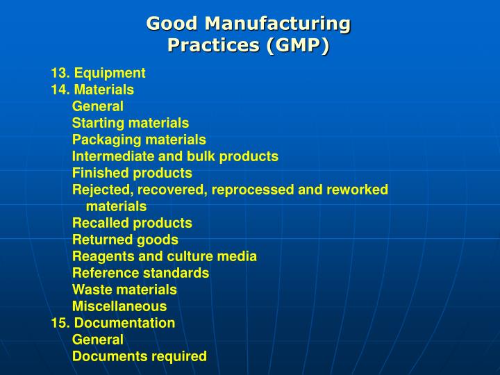 PPT - Good Manufacturing Practices PowerPoint Presentation - ID:368931
