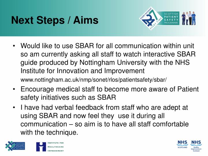 PPT - SBAR communication tool NHS Tayside PowerPoint Presentation - ID ...