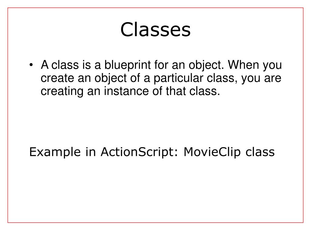 Ppt Actionscript Classes Properties Eventhandler Methods Datatypes And Control Structures