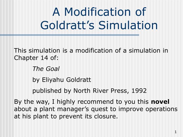 PPT - A Modification of Goldratt’s Simulation PowerPoint Presentation ...