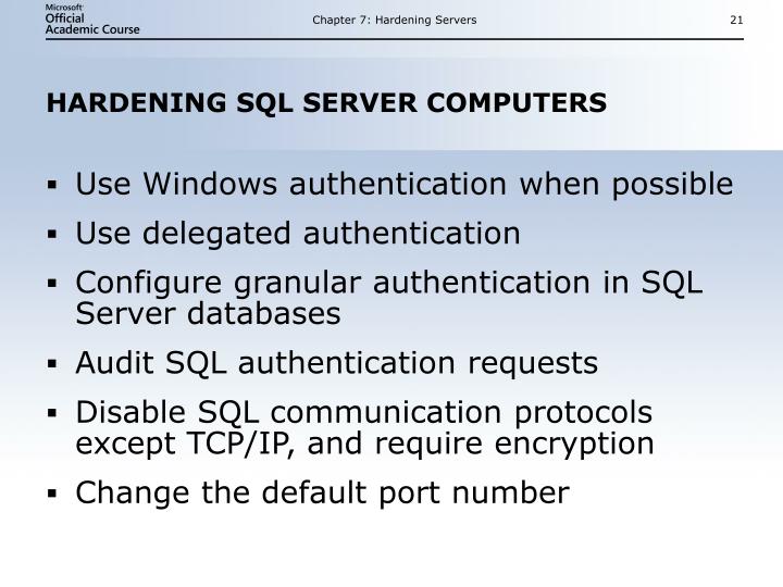 PPT - HARDENING SERVERS PowerPoint Presentation - ID:371021