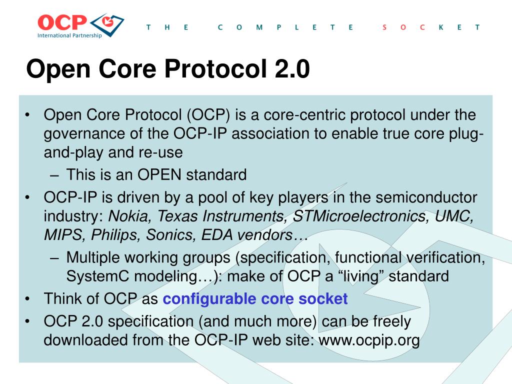 Ppt Core Centric Communication Protocol Introducing Open Core Protocol 20 Franck Seigneret