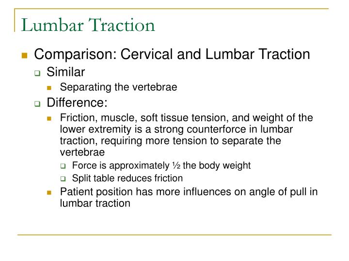 PPT - Lumbar Traction PowerPoint Presentation - ID:371768