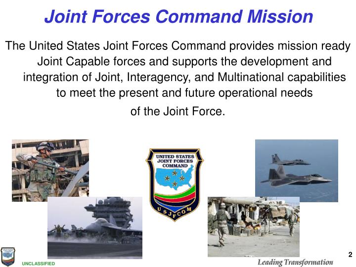 PPT - United States Joint Forces Command Command Overview Tidewater ...