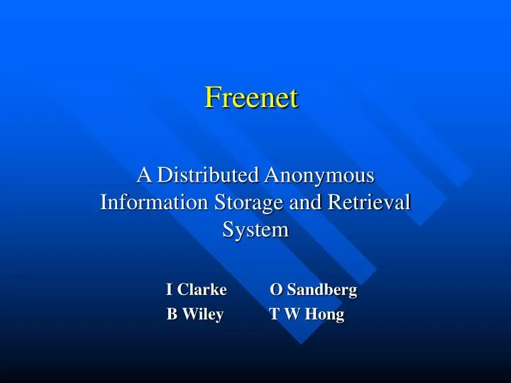 PPT - Freenet PowerPoint Presentation, free download - ID:371988