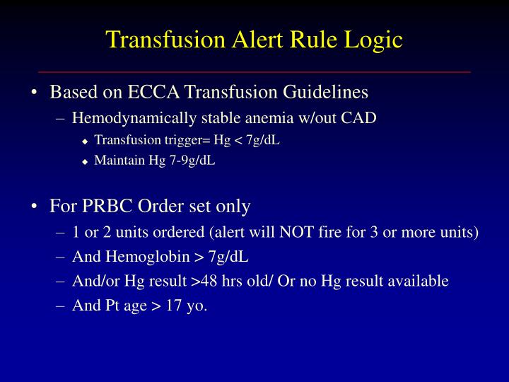 PPT - Blood Transfusion: New Guidelines PowerPoint Presentation - ID:372201