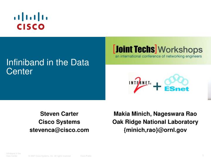 PPT - Infiniband in the Data Center PowerPoint Presentation, free ...