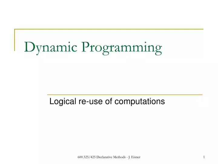 PPT - Dynamic Programming PowerPoint Presentation, free download - ID ...