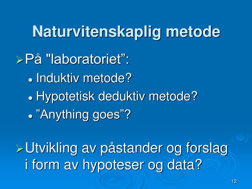 PPT - Naturvitenskapelig tenke- og arbeidsmåte PowerPoint Presentation ...