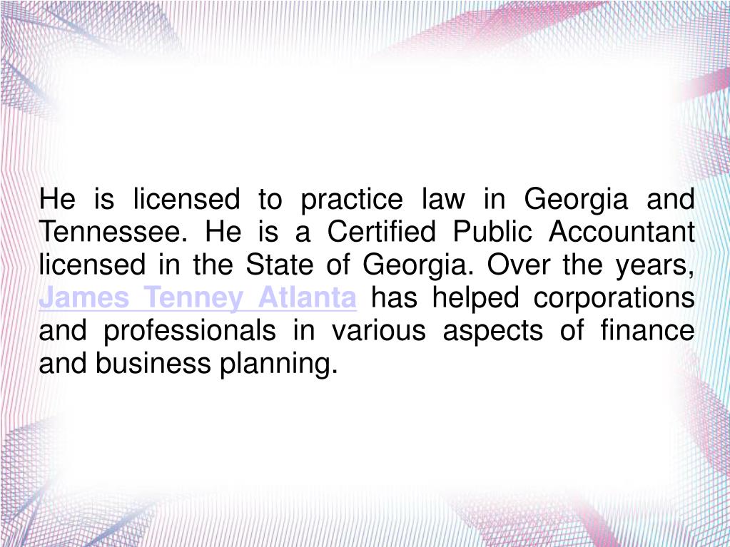 PPT - James F Tenney Atlanta PowerPoint Presentation, free download ...