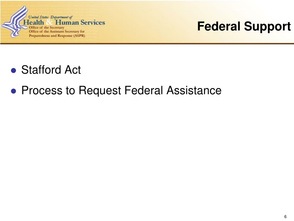 PPT - Federal Support for Public Health and Medical Emergencies Jerold ...