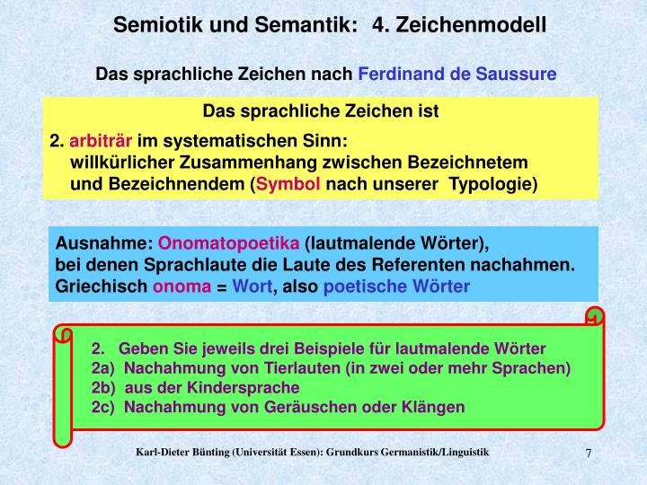 PPT - Semiotik und Semantik: 3. Zeichenmodell PowerPoint Presentation ...