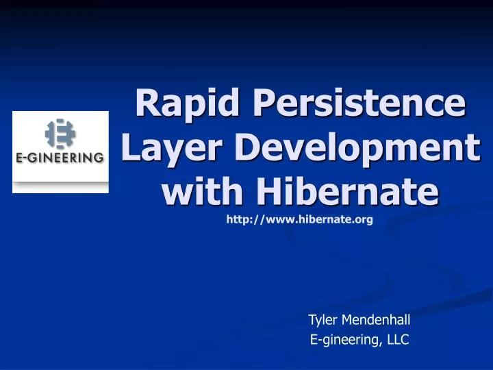 PPT - Rapid Persistence Layer Development with Hibernate hibernate PowerPoint Presentation - ID ...
