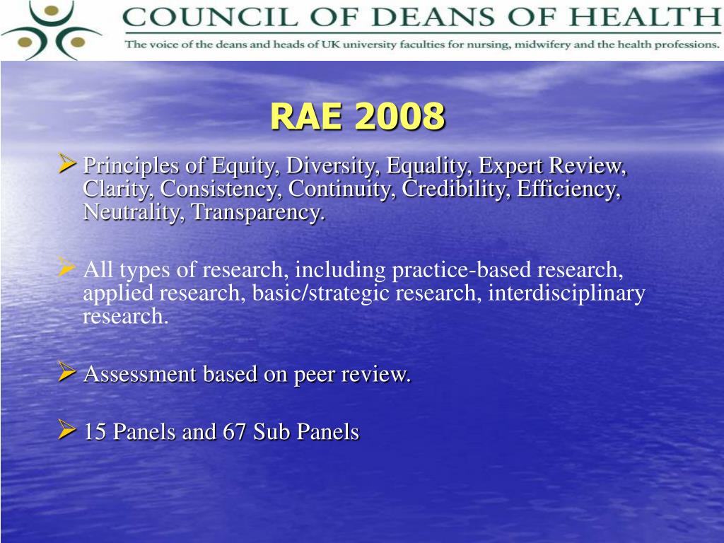 PPT - RAE & REF PowerPoint Presentation, free download - ID:374680