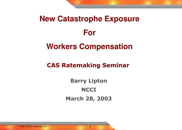 PPT - CAS Ratemaking Seminar PowerPoint Presentation, free download ...