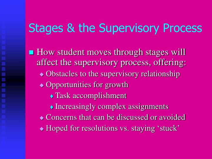 PPT - Field Instruction: Developmental Stages Offering Supervisory ...