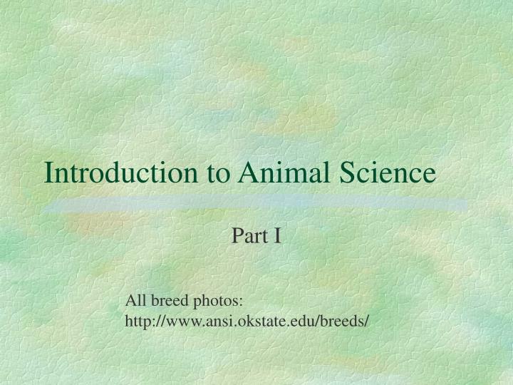 PPT - Introduction to Animal Science PowerPoint Presentation, free ...