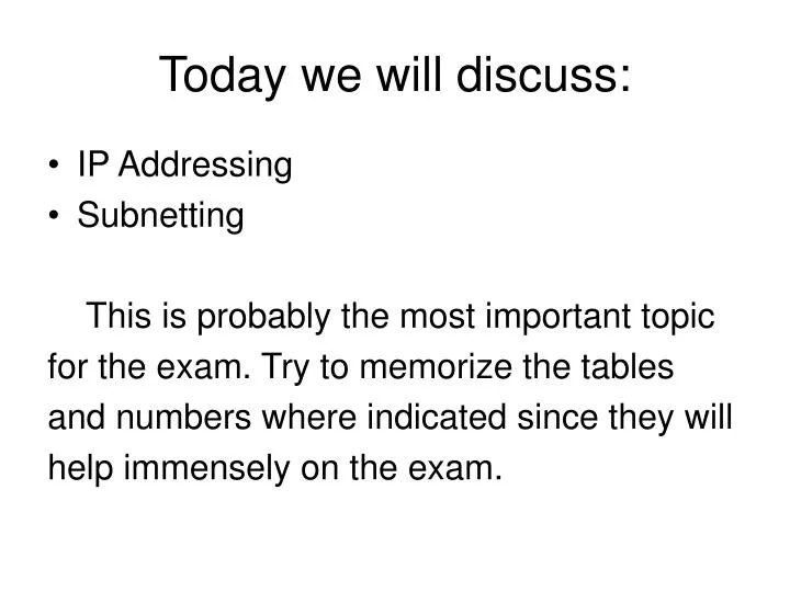PPT - Today we will discuss: PowerPoint Presentation, free download ...