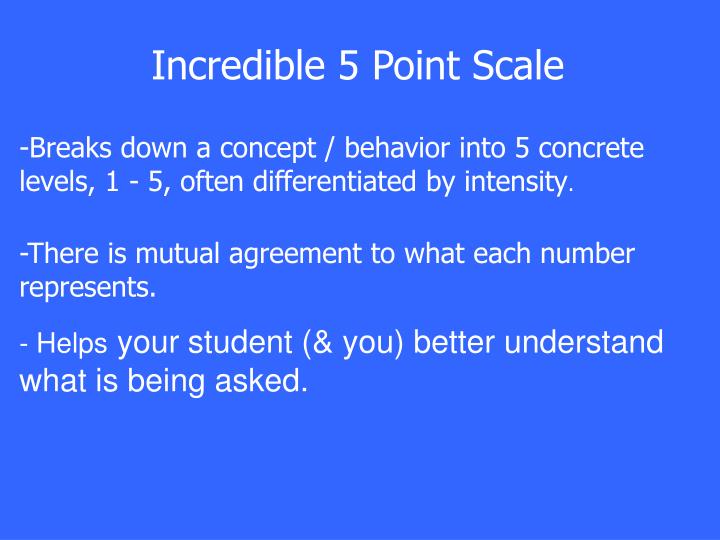 PPT - The Incredible 5 Point Scale PowerPoint Presentation - ID:378073