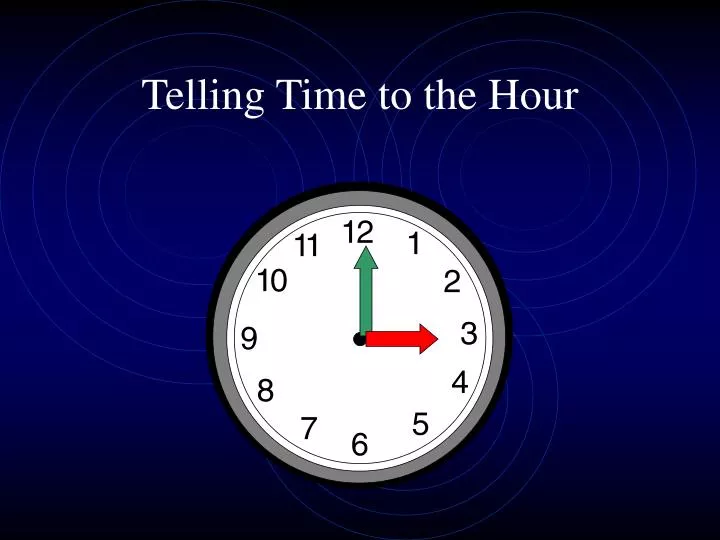 PPT - Telling Time to the Hour PowerPoint Presentation, free download ...