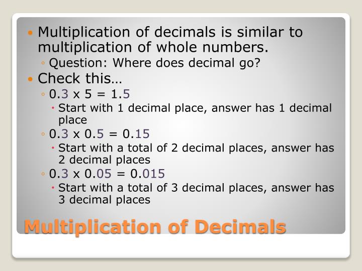 PPT - Chapter 3 - Decimals PowerPoint Presentation - ID:378354