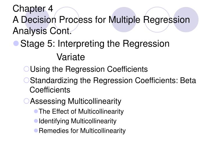 PPT - Multivariate Data Analysis Chapter 4 – Multiple Regression ...