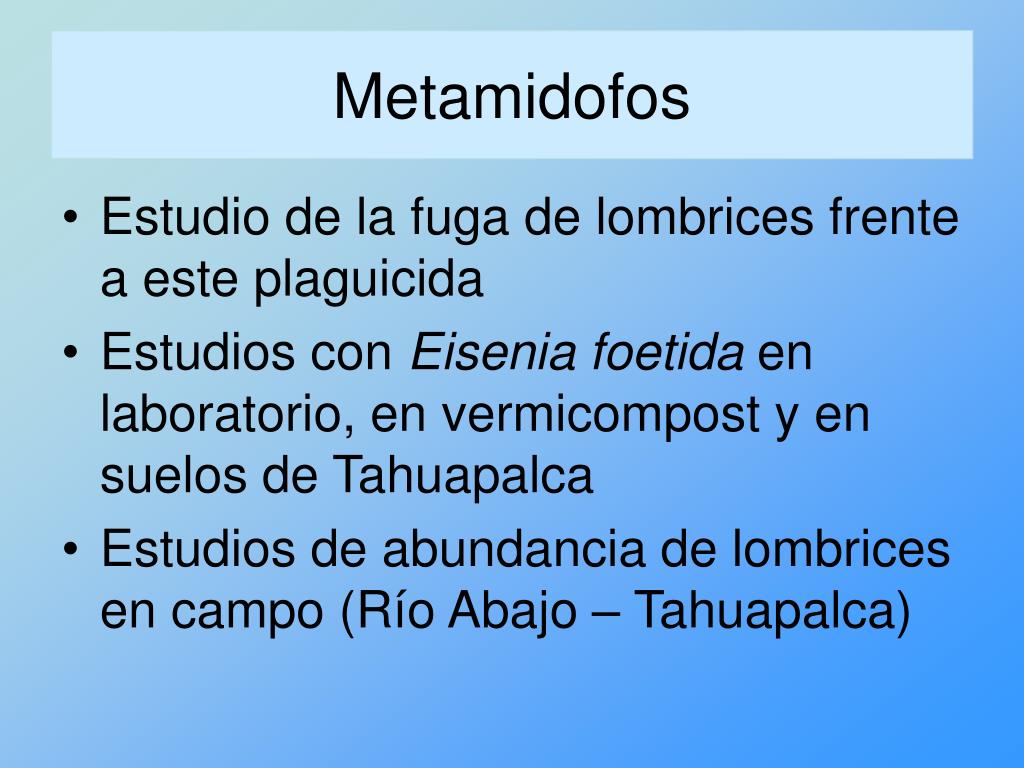 PPT - Estudios sobre plaguicidas en Bolivia PowerPoint Presentation ...