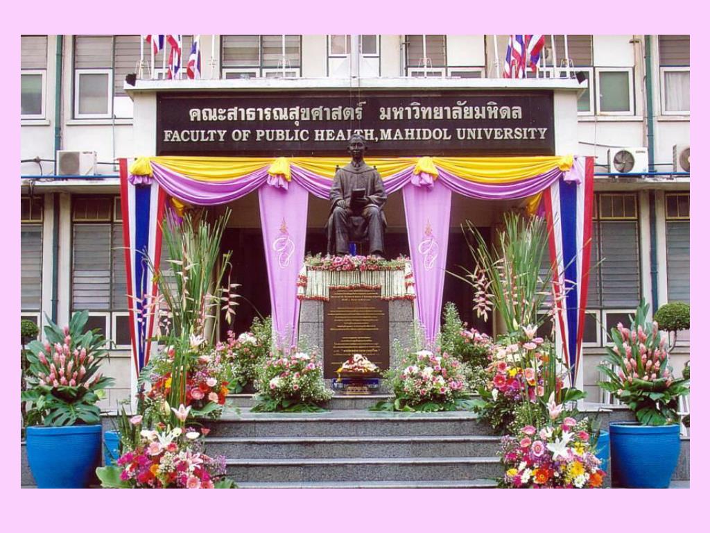 PPT - Faculty of Public Health Mahidol University Bangkok, Thailand ...
