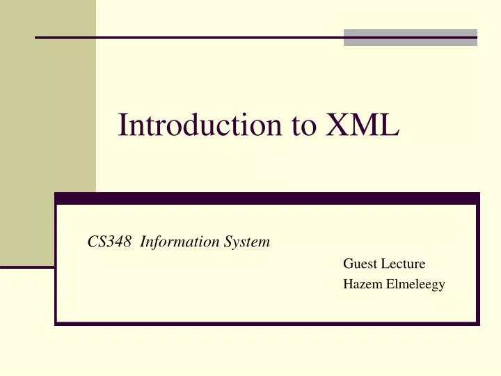 PPT - Introduction to XML PowerPoint Presentation, free download - ID ...