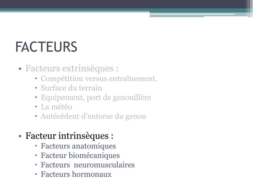 PPT - La rupture du ligament croisé antérieur : particularités ...