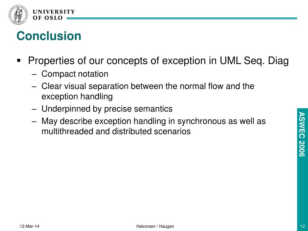 Ppt Proposed Notation For Exception Handling In Uml 2 Sequence Diagrams Powerpoint